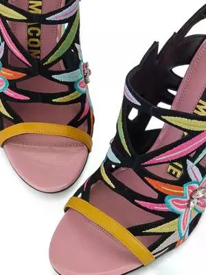 KAT MACONIE Diva Dee Embroidered Crystal-embellished Sandals