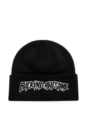 FUCKING AWESOME Stamp Cuff Embroidered Beanie Hat