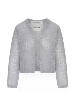 FORTE_FORTE Open-knit Cardigan - Grey