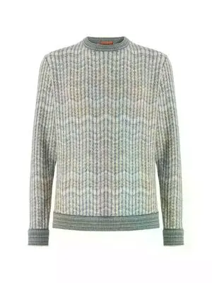 Missoni Cashmere And Viscose Zig Zag Pullover - Neutrals