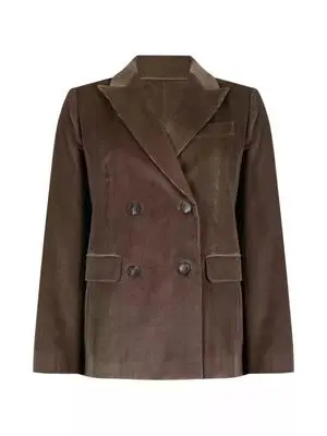 Max Mara Double-breasted Corduroy Jacket - Brown
