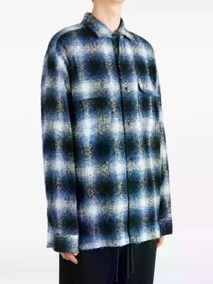 KOZABURO Check-pattern Distressed Shirt