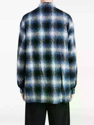 KOZABURO Check-pattern Distressed Shirt