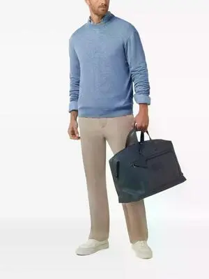 Paul & Shark Virgin Wool Marl Effect Crew-neck Sweater - Blue