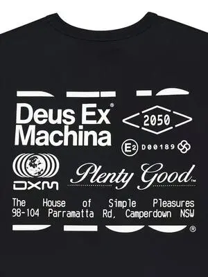Deus Ex Machina Logo-print Cotton T-shirt - Black