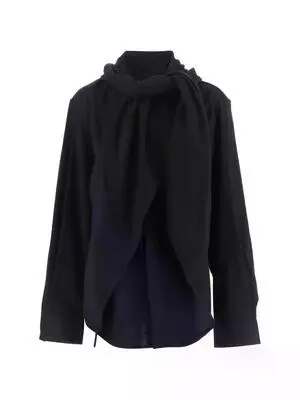 ALAINPAUL Scarf-collar Shirt