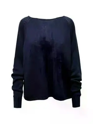MA'RY'YA Raglan-sleeve Boat-neck Sweater - Blue