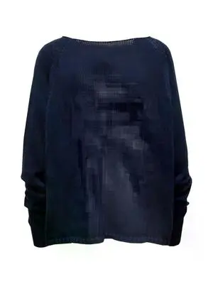 MA'RY'YA Raglan-sleeve Boat-neck Sweater