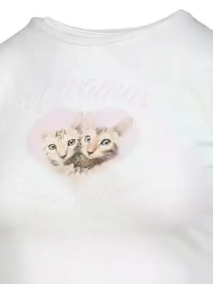VIVAMUS Graphic-print Cropped T-shirt