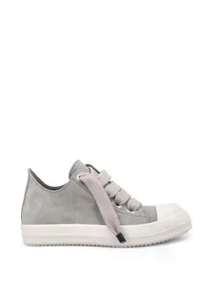 Rick Owens Jumbo Lace Low Sneaks Suede Sneakers - Grey