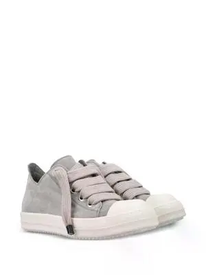 Rick Owens Jumbo Lace Low Sneaks Suede Sneakers