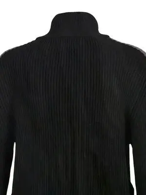 VIVAMUS Ribbed-knit Double-zip Cardigan