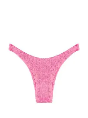 REINA OLGA Ginny Crinkled Bikini Bottoms - Pink