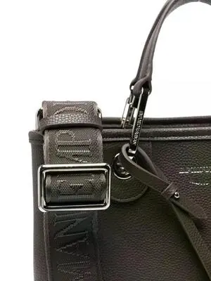 Emporio Armani Grained-effect Logo-print Tote Bag