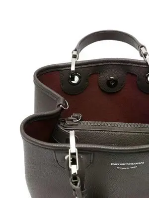Emporio Armani Grained-effect Logo-print Tote Bag