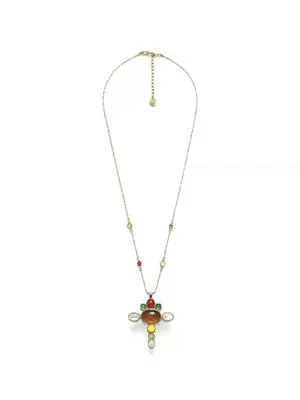 GOOSSENS Lagune Cross Pendant Necklace - Gold