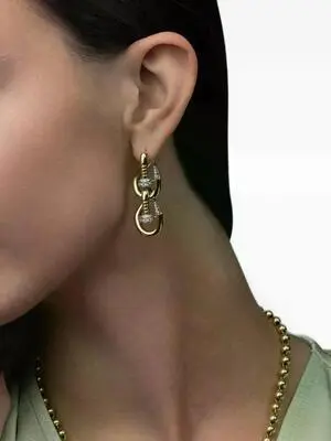 David Webb Double Bent Nail Diamond Earrings