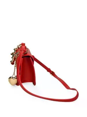 Moschino Heart-charm Chain-link Cross Body Bag - Red