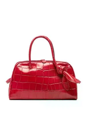 Jacquemus Croc-effect Knotted Clutch Bag - Red