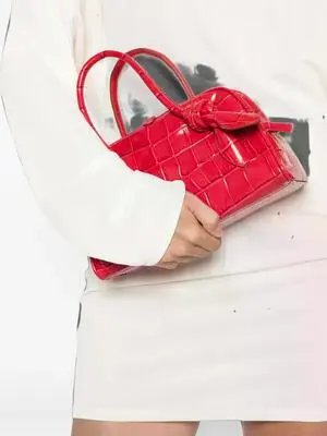Jacquemus Croc-effect Knotted Clutch Bag