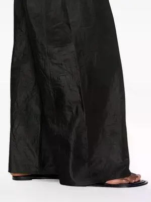THE ROW Crinkled Wide-leg Trousers