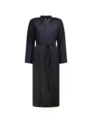 Alpha Studio Belted Wrap-style Cardigan - Blue