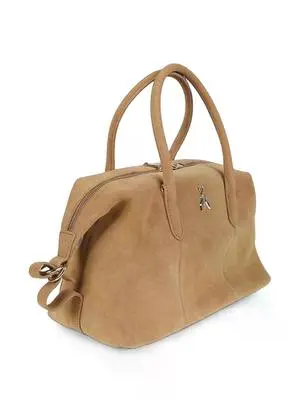 Patrizia Pepe New Business Suede Tote Bag - Neutrals