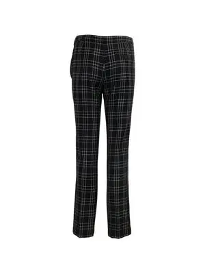 Alexander McQueen Checked Wool Trousers - Black