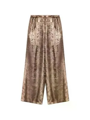Momoni Baccarat Bis Metallic-effect Palazzo Pants