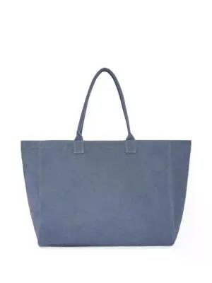 ANINE BING Leo Canvas Tote Paris University Washed - Blue
