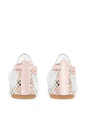 TWENTY FOURHAITCH Bounty Crystal-embellished Mesh Ballet Flats