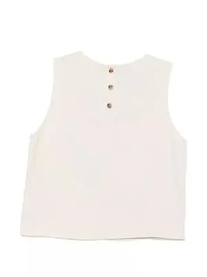 MAISON123 Button-back Sleeveless Top - Neutrals