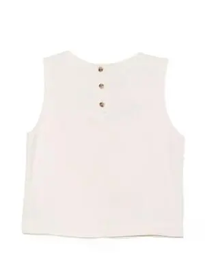 MAISON123 Button-back Sleeveless Top - Neutrals