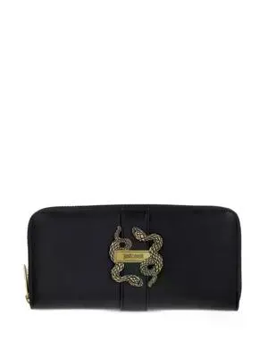 Just Cavalli Iconic Snakes Logo-plaque Wallet - Black