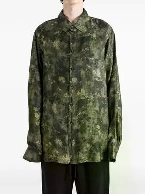 UMA WANG Floral-print Long-sleeve Shirt