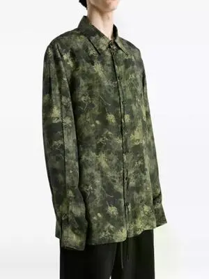 UMA WANG Floral-print Long-sleeve Shirt