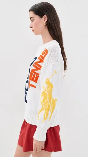 Polo Ralph Lauren Us Open Graphic Cotton Intarsia Sweater