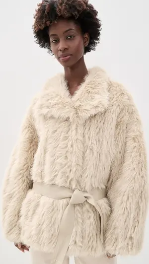 Source Unknown Ilaria Faux Fur Coat