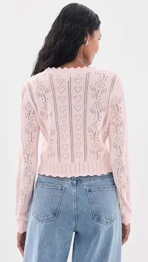 LoveShackFancy Sibella Cropped Cardigan