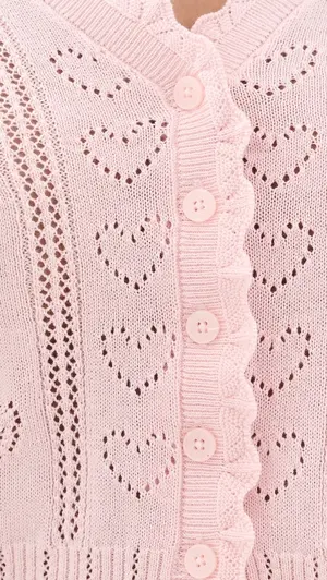 LoveShackFancy Sibella Cropped Cardigan