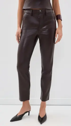 Joe's Jeans The Lyra Slim Ankle Vegan Leather Pants