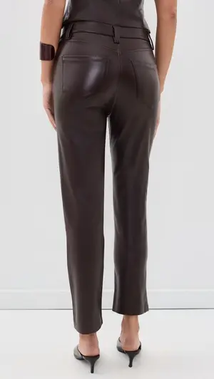 Joe's Jeans The Lyra Slim Ankle Vegan Leather Pants