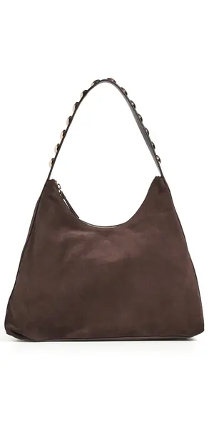 LOEFFLER RANDALL Stassie Studded Slouchy Suede Shoulder Bag - Tmoro