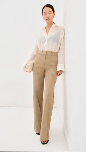 Veronica Beard Cole Wide Leg Trousers