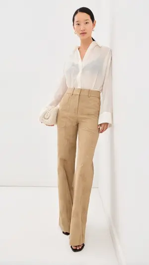 Veronica Beard Cole Wide Leg Trousers