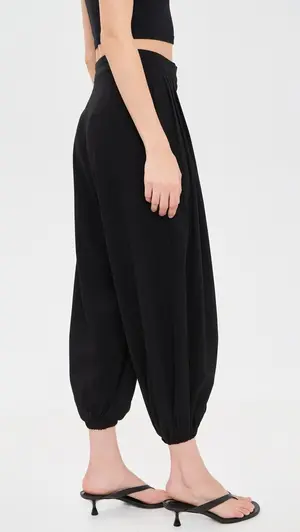 Source Unknown Giacca Ruched Balloon Leg Trousers - Black