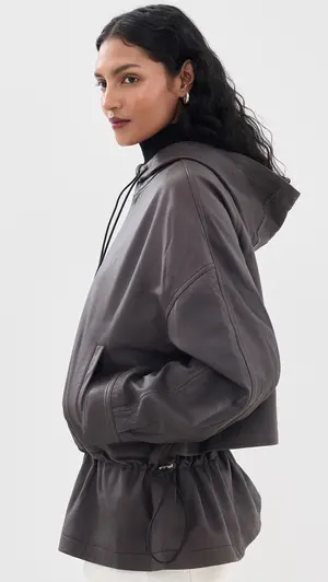 Staud Gondola Lambskin Leather Jacket