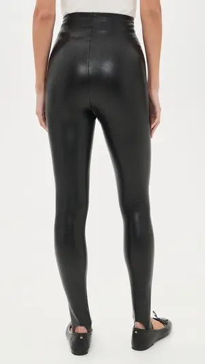 Commando Faux Leather Stirrup Leggings
