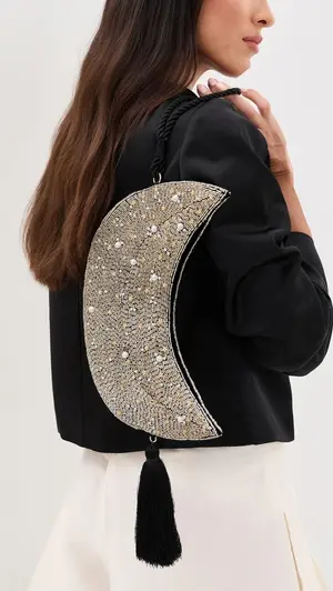 SIMONMILLER Beaded Crescent Wristlet