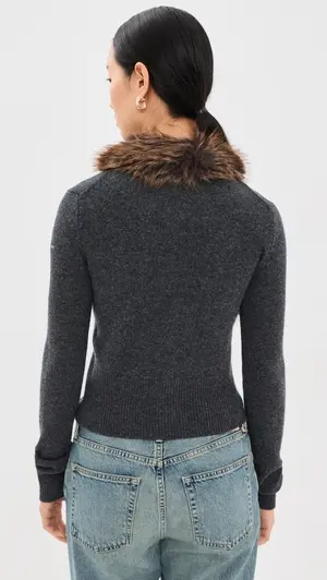 Marc Jacobs Faux Fur Lined Cardigan